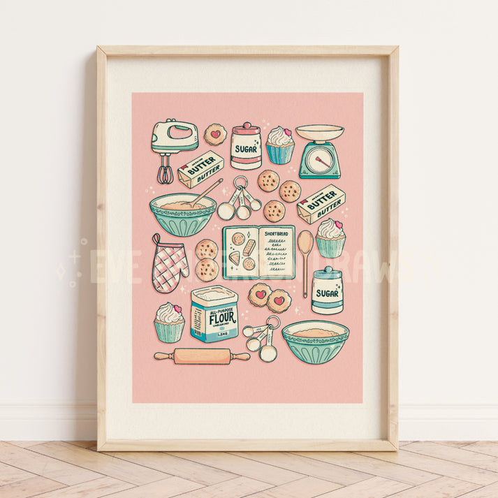 Home baking A5 print – EVE ANDERSON DRAWS
