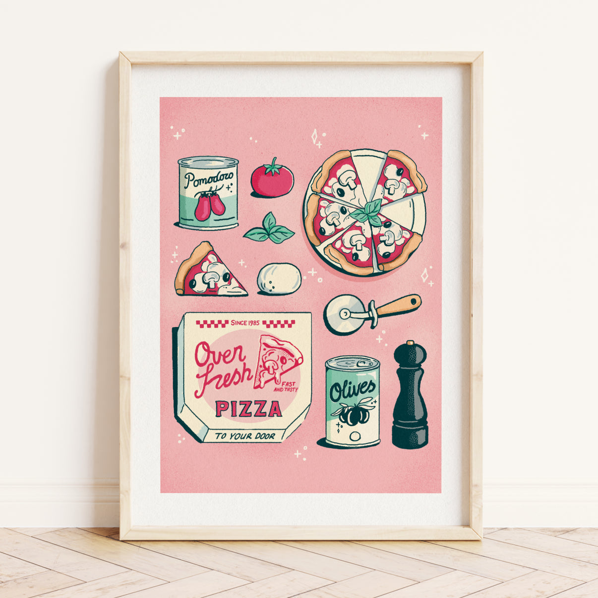 Pizza A5 print – EVE ANDERSON DRAWS